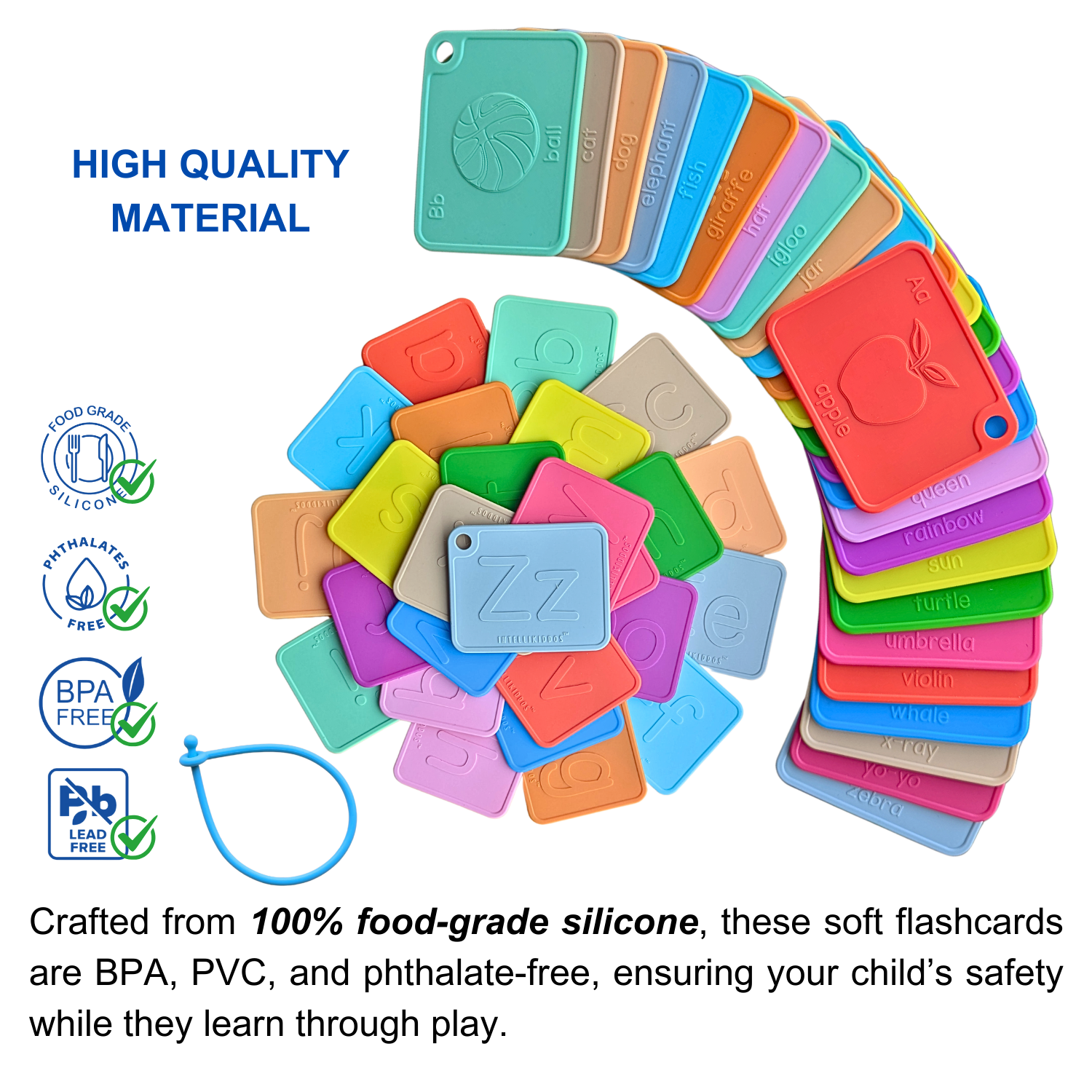 SiliABCs® Award-Winning Raised Food Grade Silicone Alphabet Flash Card ...