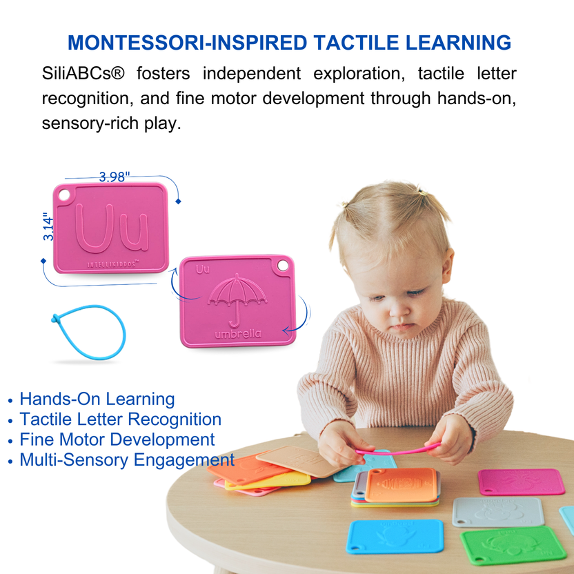 SiliABCs® Award-Winning Raised Food Grade Silicone Alphabet Flash Card ...