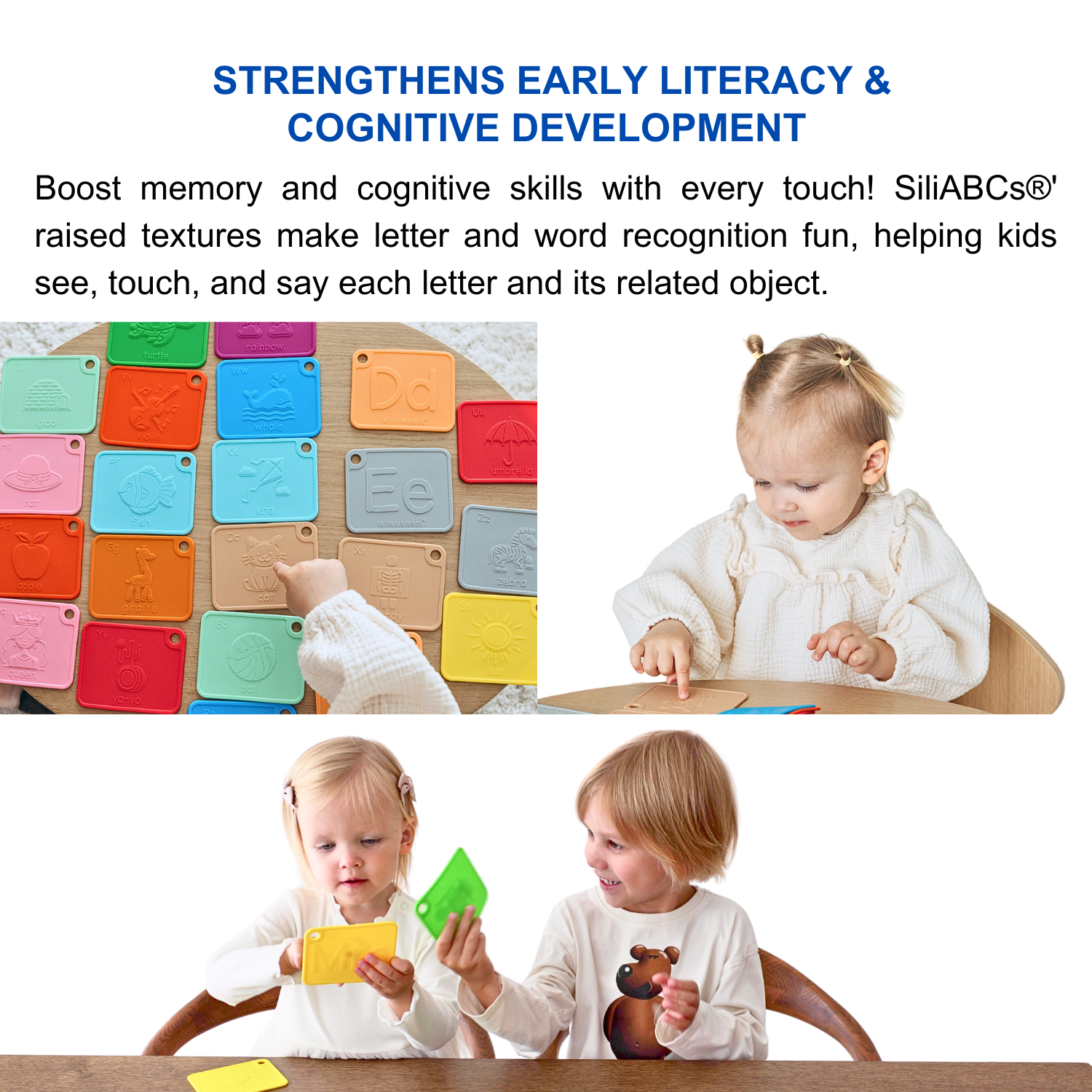 SiliABCs® Award-Winning Food Grade Silicone Alphabet Flash Cards for T ...