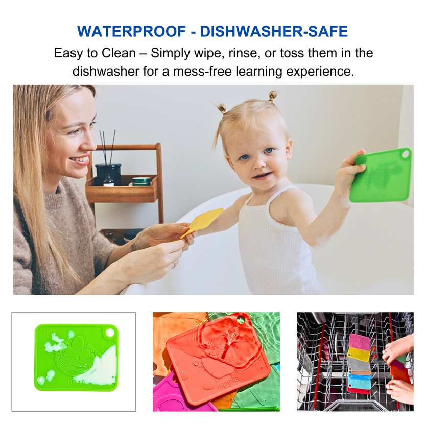 SiliABCs® Award-Winning Food Grade Silicone Alphabet Flash Cards for T ...